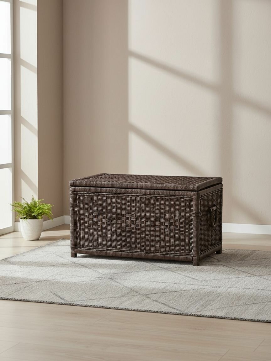 Сундук плетёный из ротанга