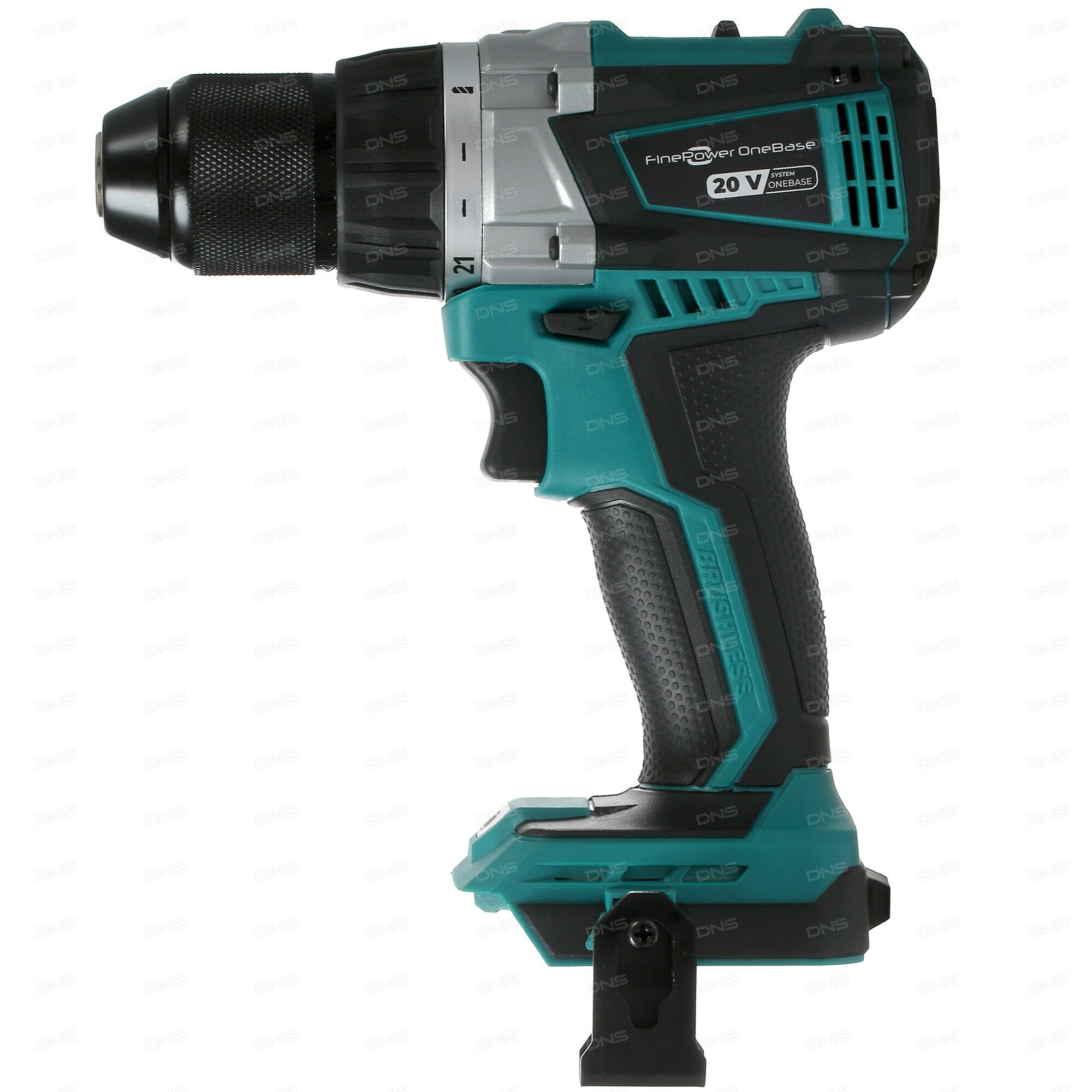 Дрель-шуруповерт FinePower CDBL55 OneBase20 , Без ЗУ, Без АКБ