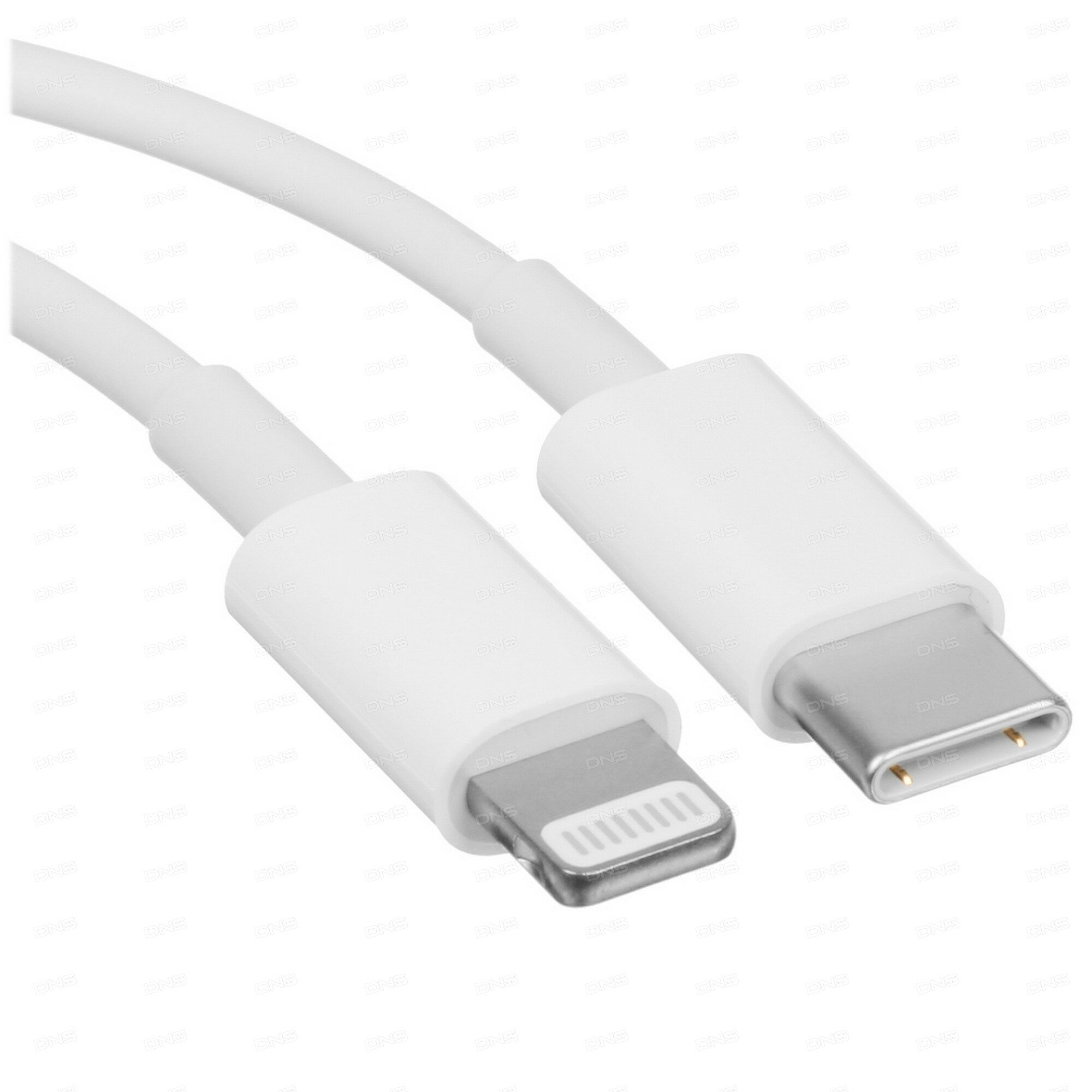 Кабель круглый Apple Lightning 8-pin MFI - USB Type-C белый 1 м
