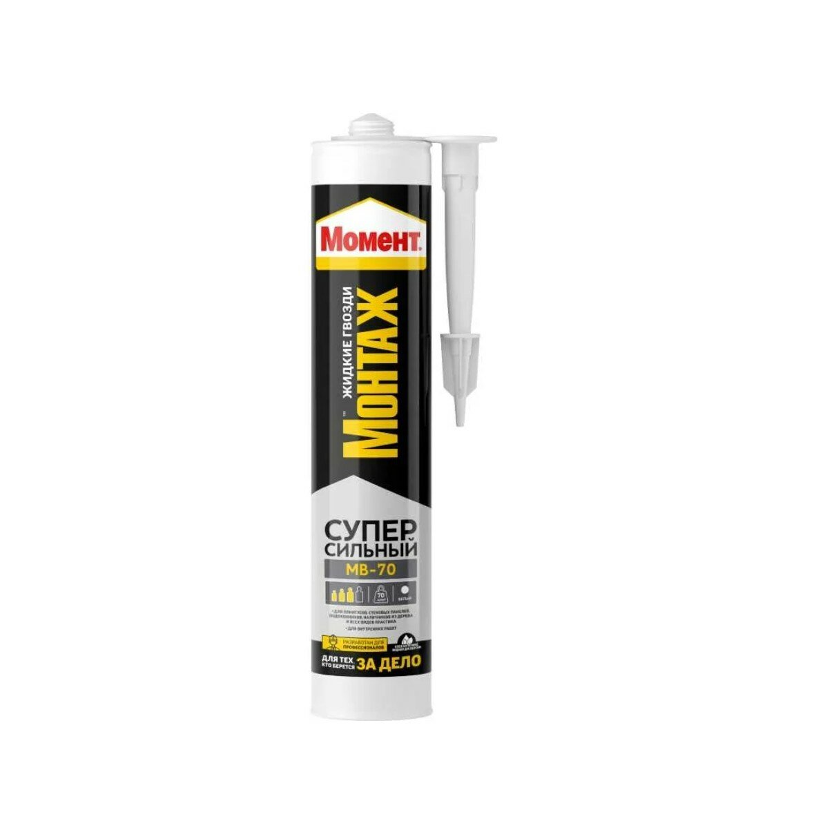 Жидкие гвозди суперсильные 400г белый Монтаж МВ-70 Момент 697133 (немороз)(Хенкель)(до+5)