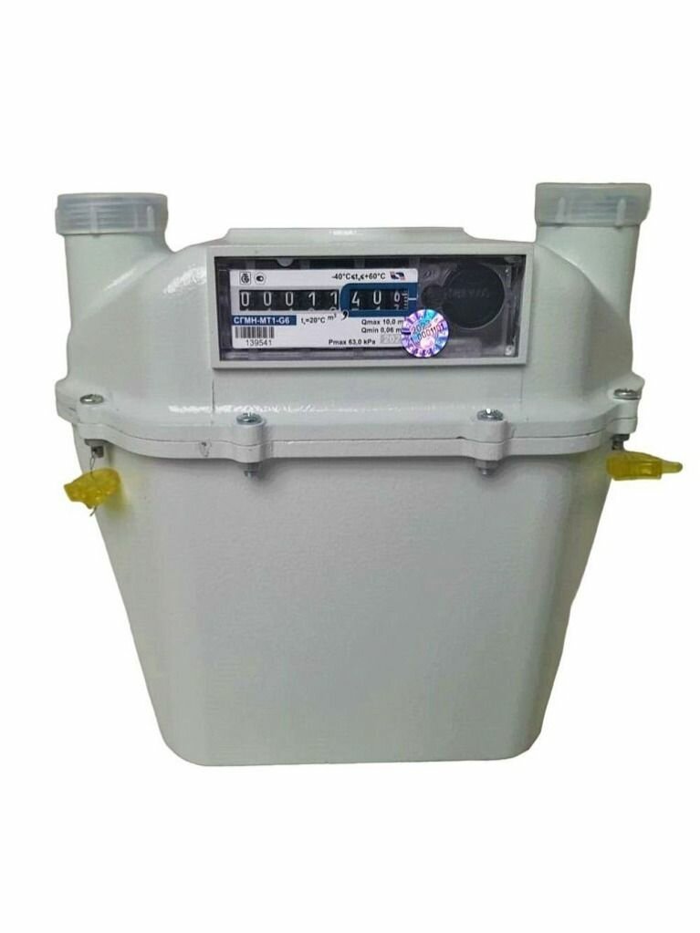 Счетчик газа NOVOGAS СГМН-МТ1-G 6 межосевое 200 мм, правый, термокорр. 1 1/4" справа налево