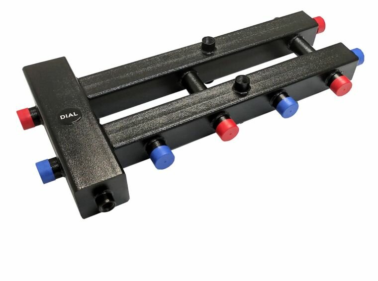 Гидравлический разделитель модульного типа DIAL STEEL GRM L 3х100, 100 квт, гидрострелка 3 контура для систем отопления частного дома, сталь