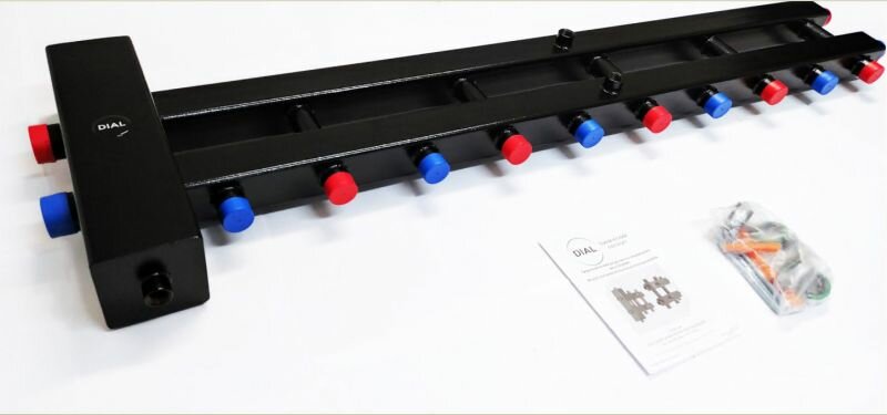 Гидравлический разделитель модульного типа DIAL STEEL GRM 6х60, 60 квт, гидрострелка 6 контуров для систем отопления частного дома, сталь