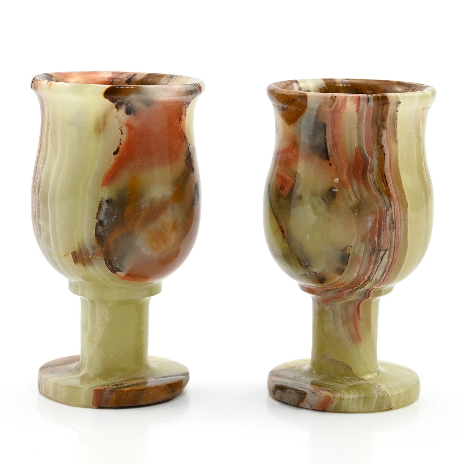 Подарочный набор рюмки 50мл из оникса 2 шт 50*50*95мм .