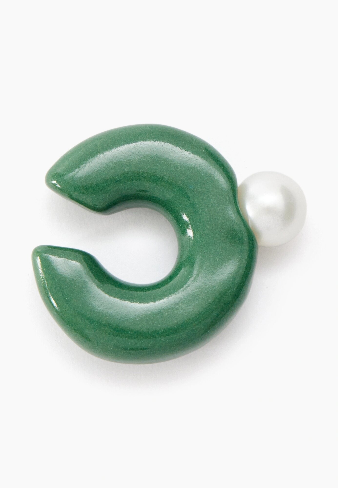 Моносерьга кафф, жемчуг пресноводный культивированный