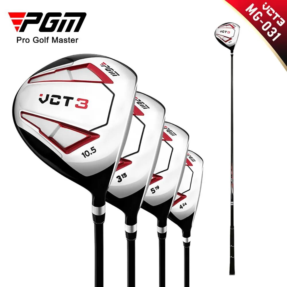Pro Golf Master VCT3 Клюшка для гольфа для начинающих и продвинутых игроков, алюминиевая головка, карбоновый шафт и резиновая рукоятка, 114,3 см