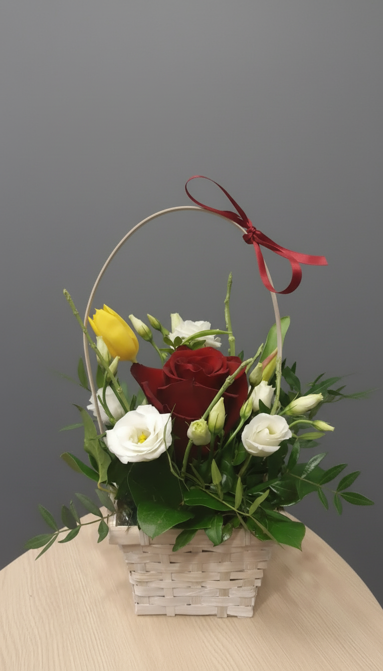 Роза в корзине