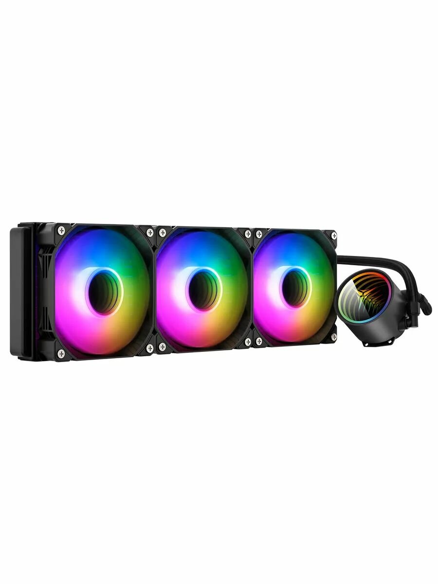 Система охлаждения PCcooler FLOW 360, A-RGB, 150x30 мм, черная