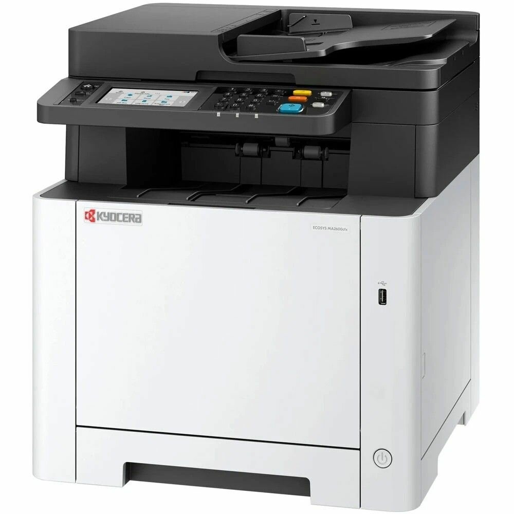 МФУ Kyocera Ecosys MA2600cfx A4, МФУ, лазерное, цветное, 26стр/мин, АПД 50, 1200dpi, 1,2ГГц, 1024Мб, fax, USB/Ethernet (110C0F3NL0)