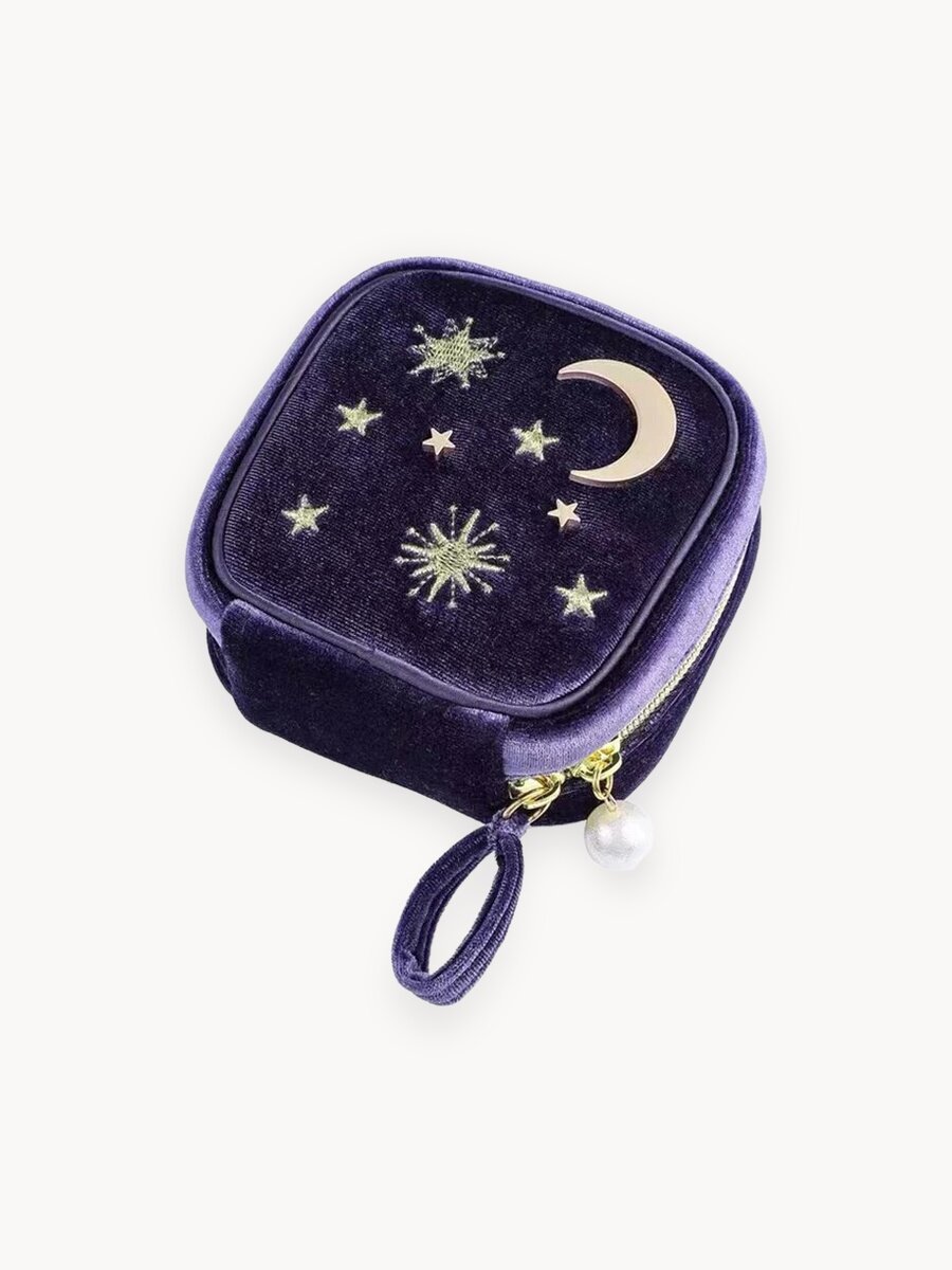 Шкатулка-подставка для украшений JR1160, бархат, 10,5x10,5х5 см