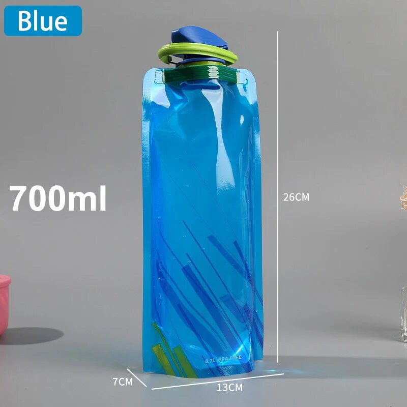 Складная бутылка для воды 700 мл Синий, Синий