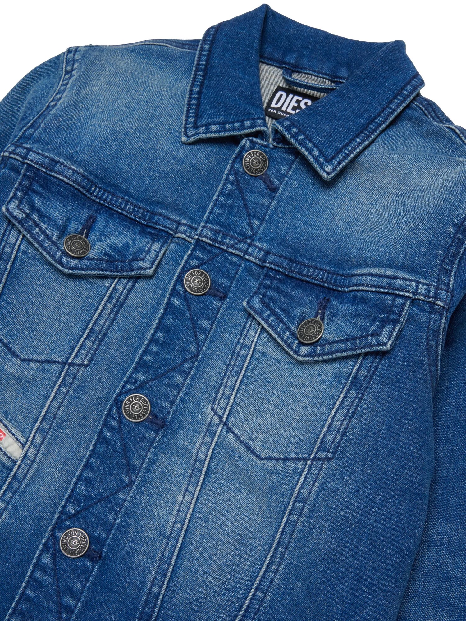 Куртка DIESEL Buttoned cotton jacket, размер 8 лет, синий — фото 1
