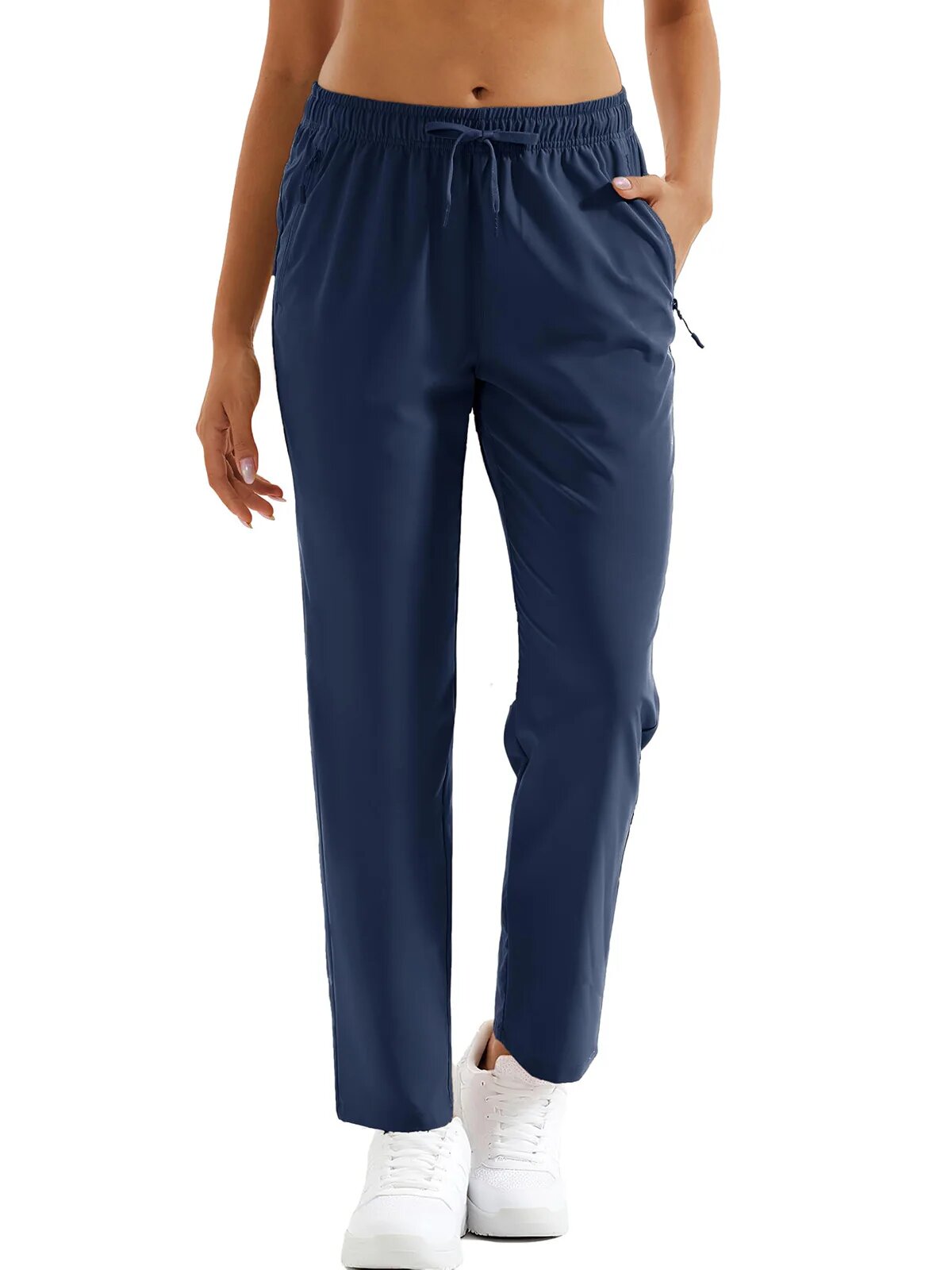 TACVASEN женские быстросохнущие брюки из полиэстера Темно-синий, XL, Navy