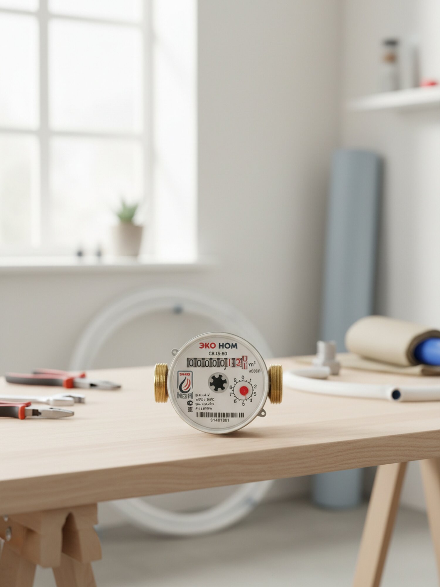 Универсальный счетчик воды ЭКО НОМ СВ 15-80, 80 мм, для ХВС и ГВС, межповерочный интервал 5 лет, без монтажного комплекта