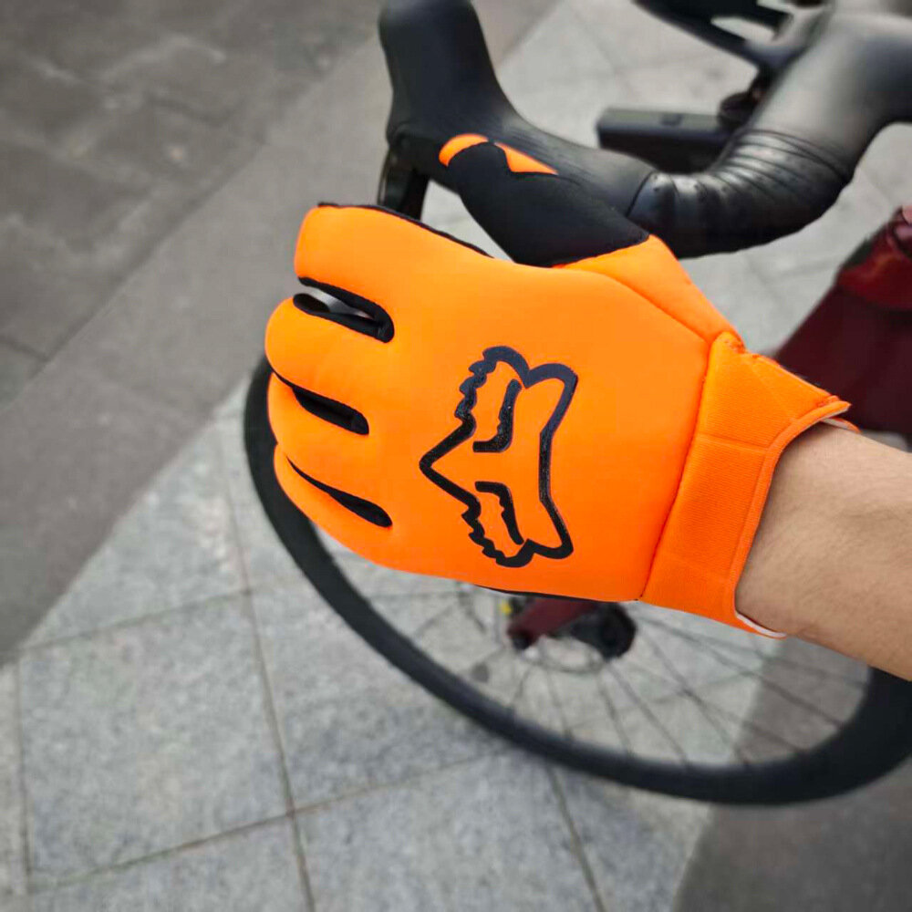 Велосипедные перчатки Fox для езды на мотоцикле по бездорожью, нескользящие, с флисовой подкладкой, теплые, морозостойкие и износостойкие.