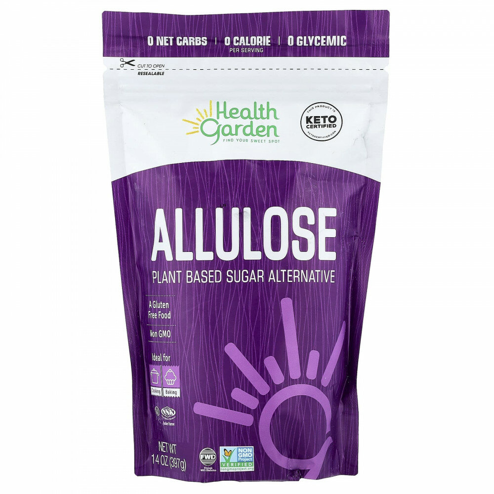Health Garden, Полностью натуральный подсластитель на основе аллулозы, 14 унций (397 г)