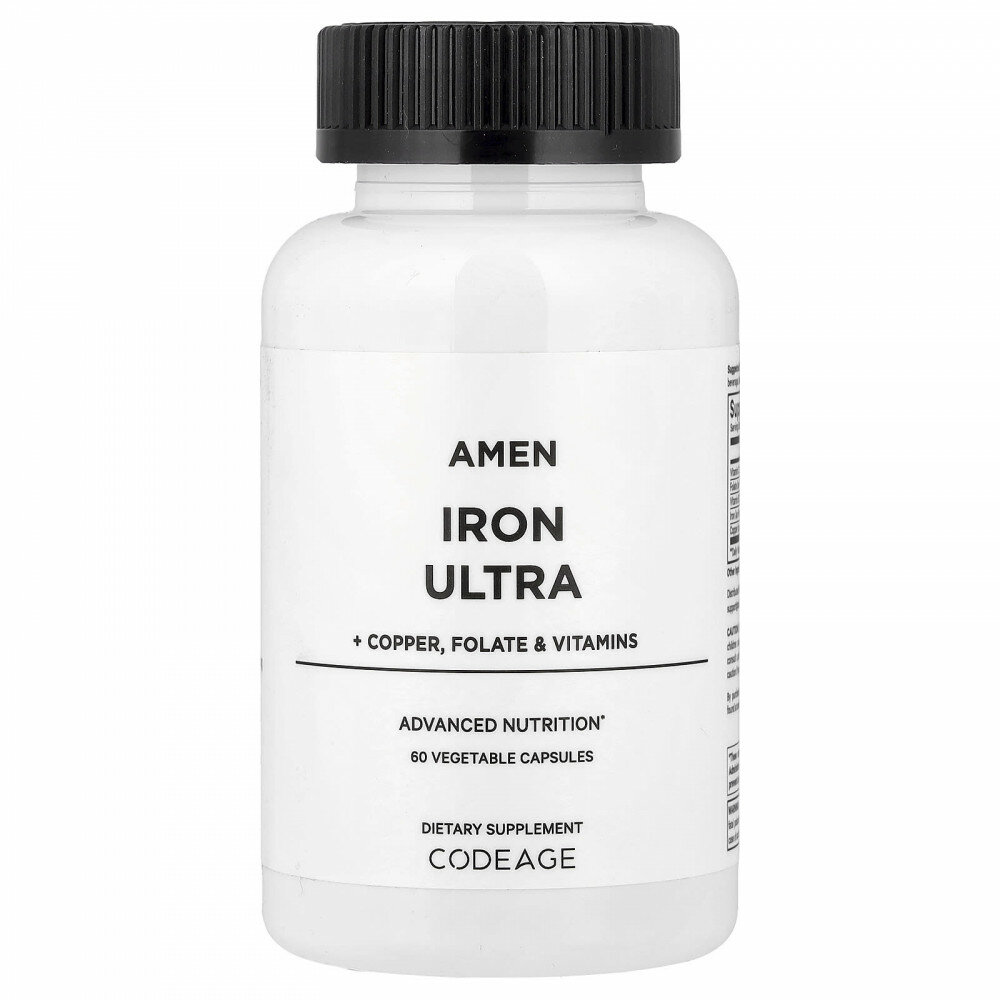 Codeage, Amen, Iron Ultra, 60 растительных капсул
