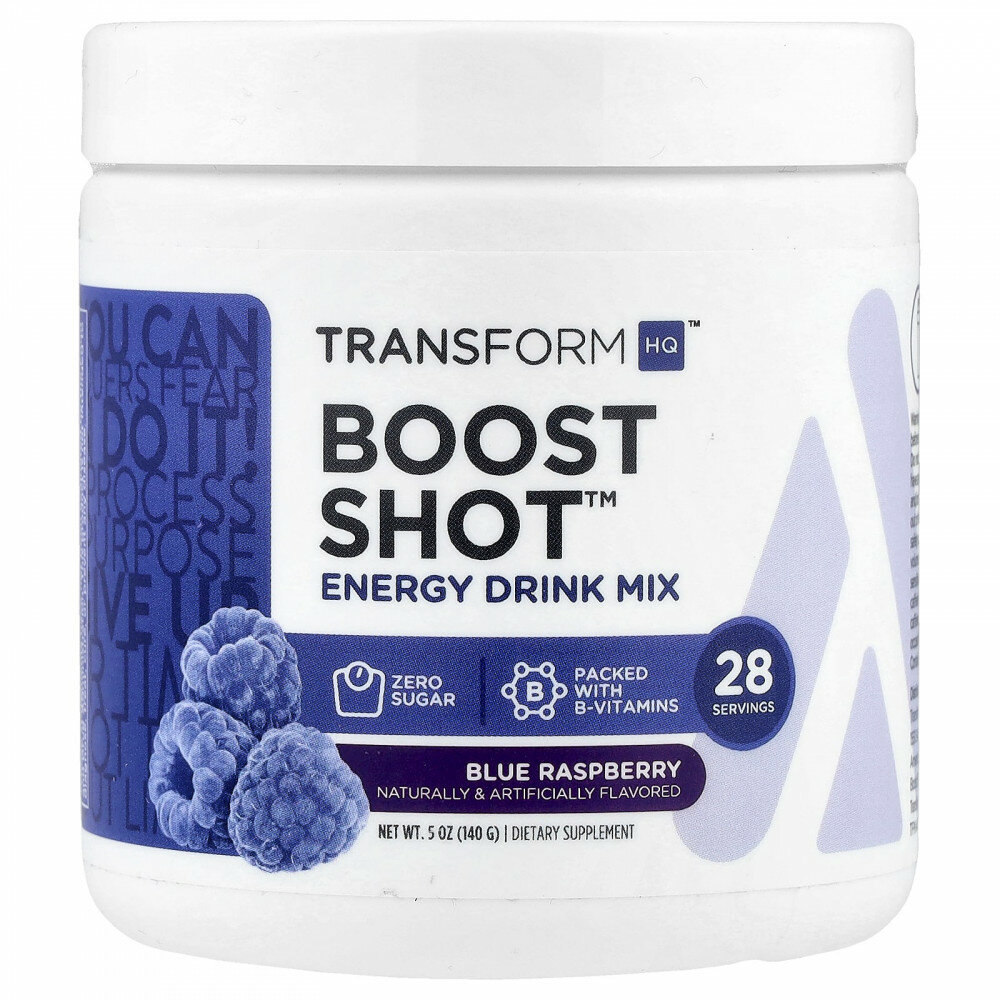 TransformHQ, Boost Shot ™, смесь для энергетических напитков, голубая малина, 140 г (5 унций)