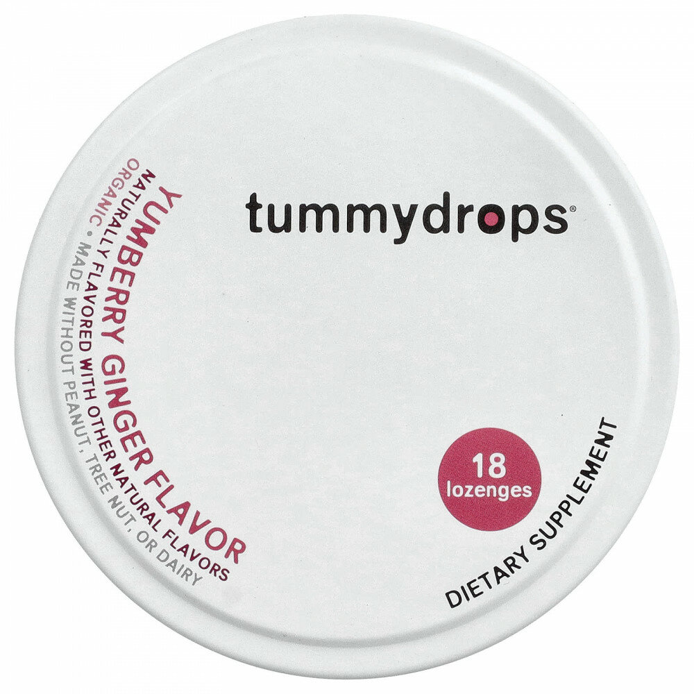 Tummydrops, красная восковица с имбирем, 18 пастилок