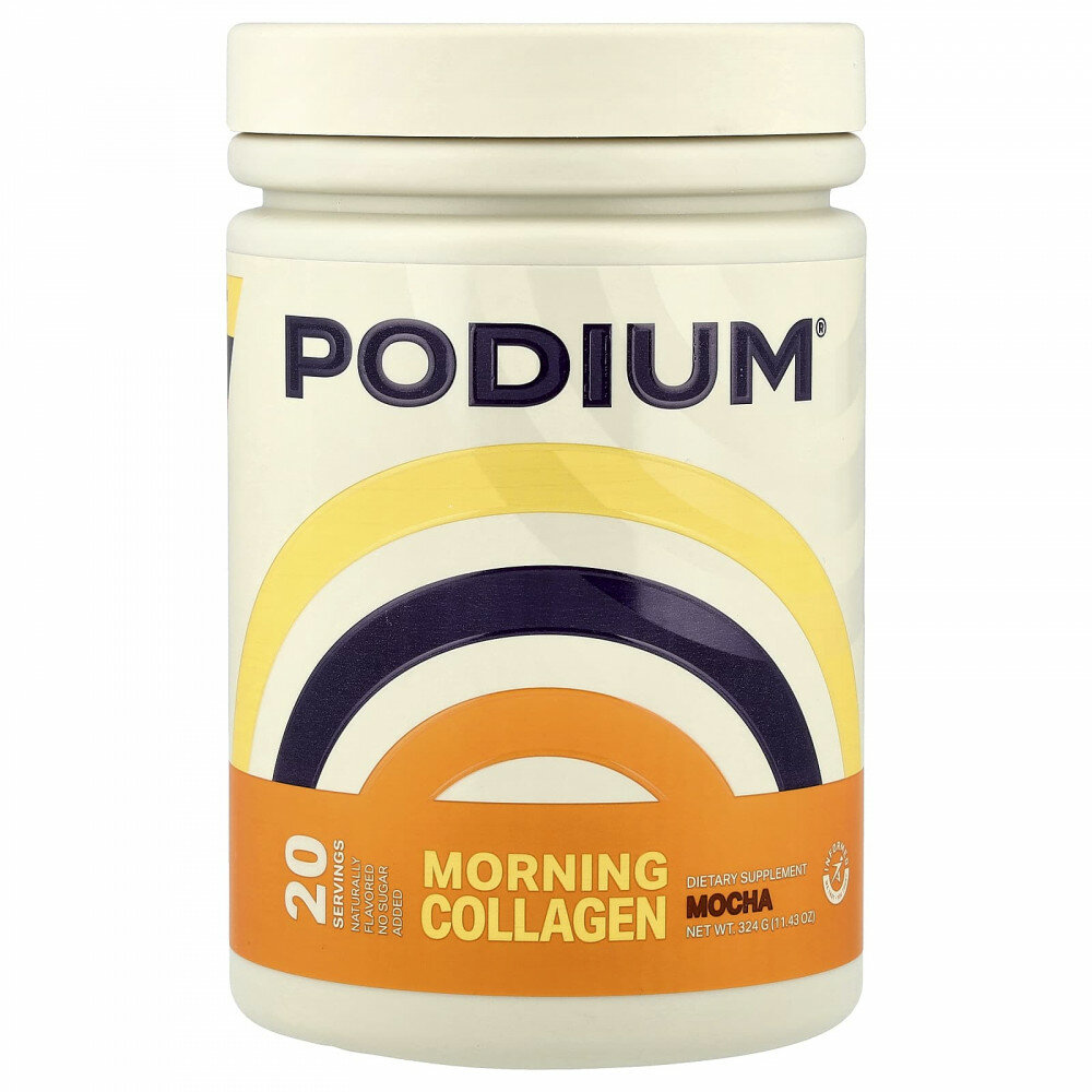 Podium Nutrition, утренний коллаген, со вкусом мокко, 324 г (11,43 унции)