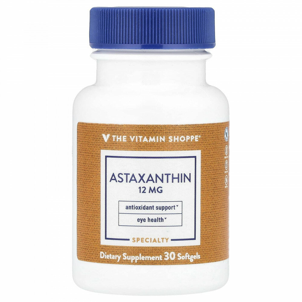 The Vitamin Shoppe, Astaxanthin, 12 mg, 30 Softgels