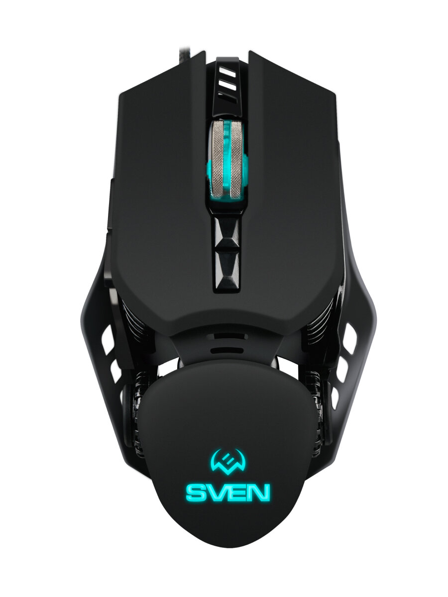 Мышь проводная SVEN RX-G815 black (USB, 8000dpi, 7but) (SV-020057)