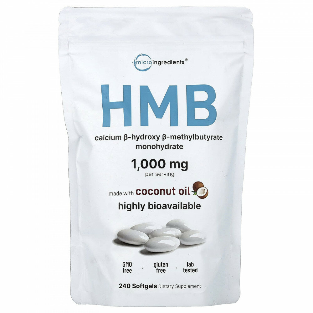 Micro Ingredients, HMB, 240 капсул