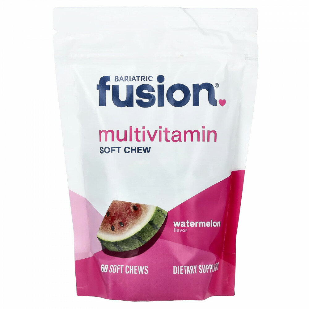 Bariatric Fusion, мультивитаминные жевательные таблетки, со вкусом арбуза, 60 жевательных таблеток
