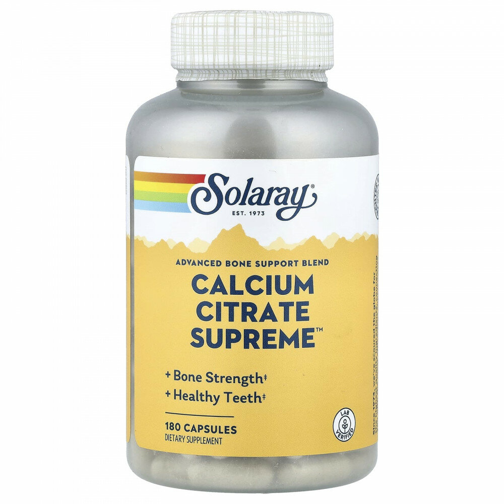 Solaray, Calcium Citrate Supreme™, 180 капсул