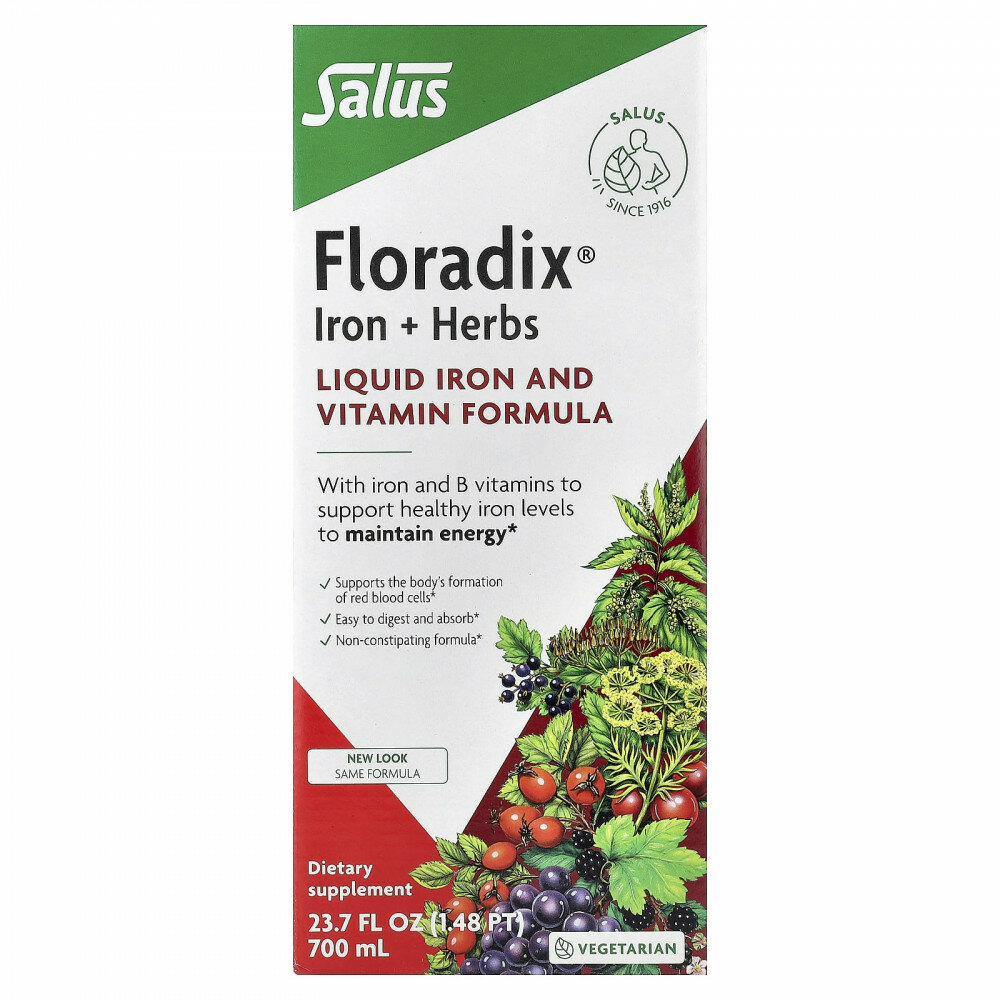 Floradix®, железо и травы, 700 мл (23,7 жидк. унции)
