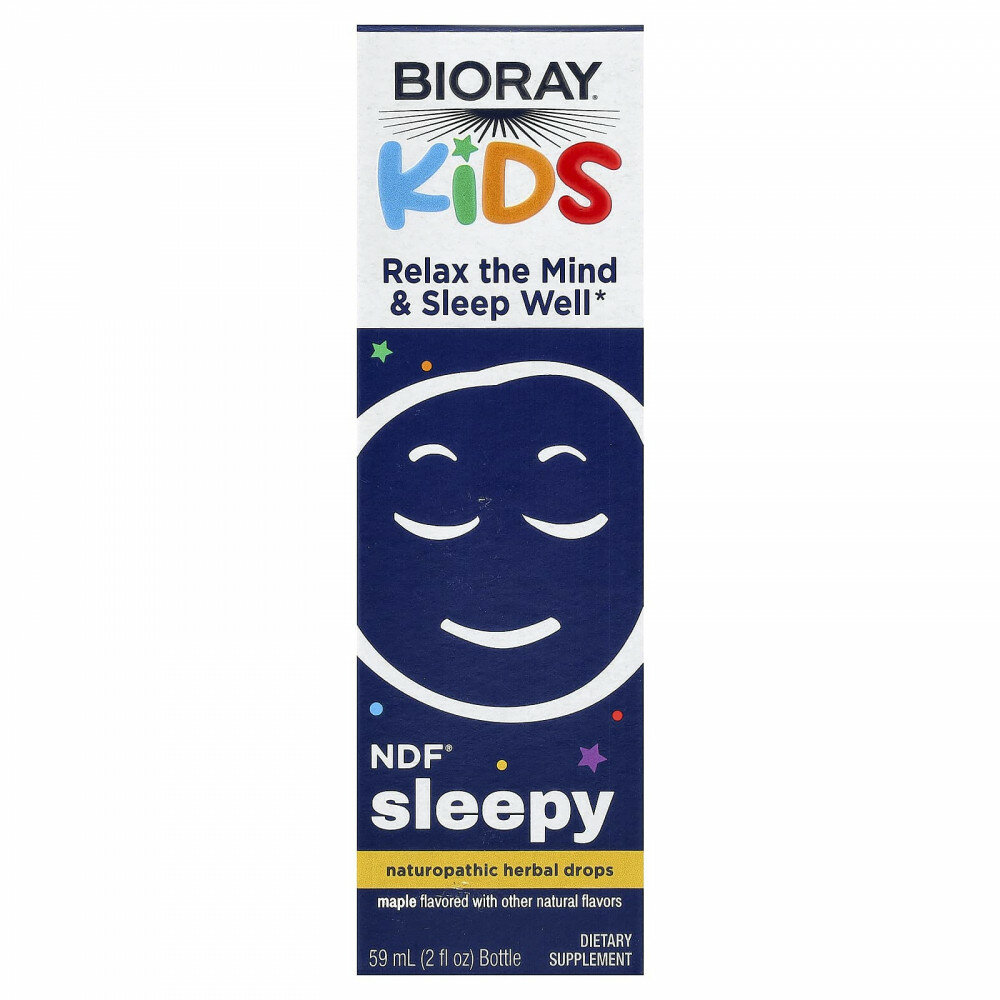 Bioray, Kids, NDF® Sleepy, со вкусом кленового сиропом, без спирта, 59 мл (2 жидк. унции)