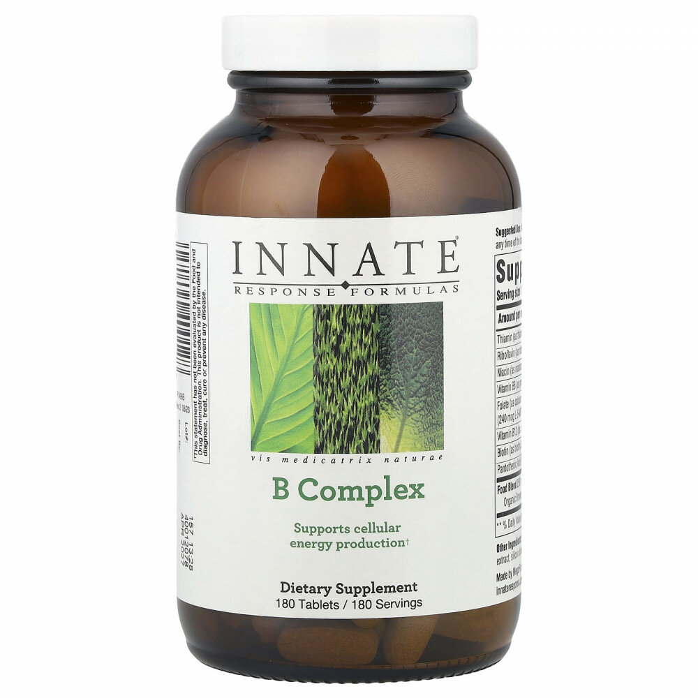 Innate Response Formulas, комплекс витаминов группы B, 180 таблеток
