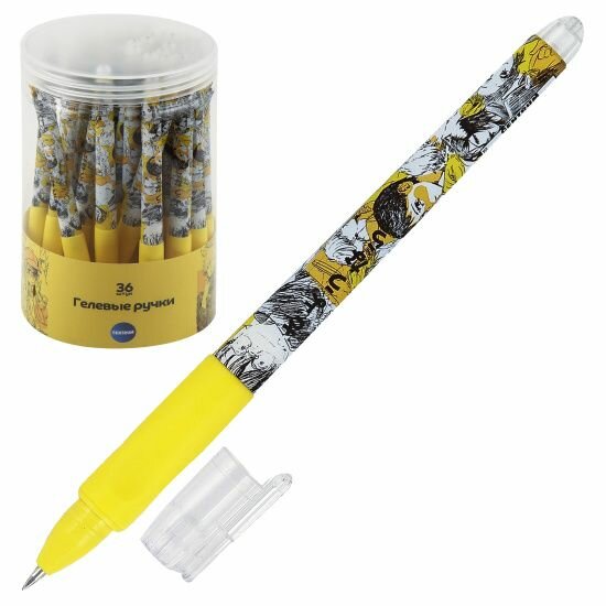 3шт. Ручка гелевая CENTRUM "Аниме. Подростки" 0,5мм, грип, синяя (70505)