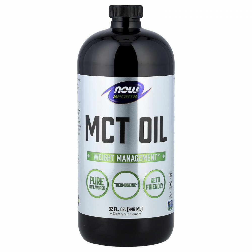 NOW Foods, Sports, масло MCT, с нейтральным вкусом, 946 мл (32 жидк. унции)
