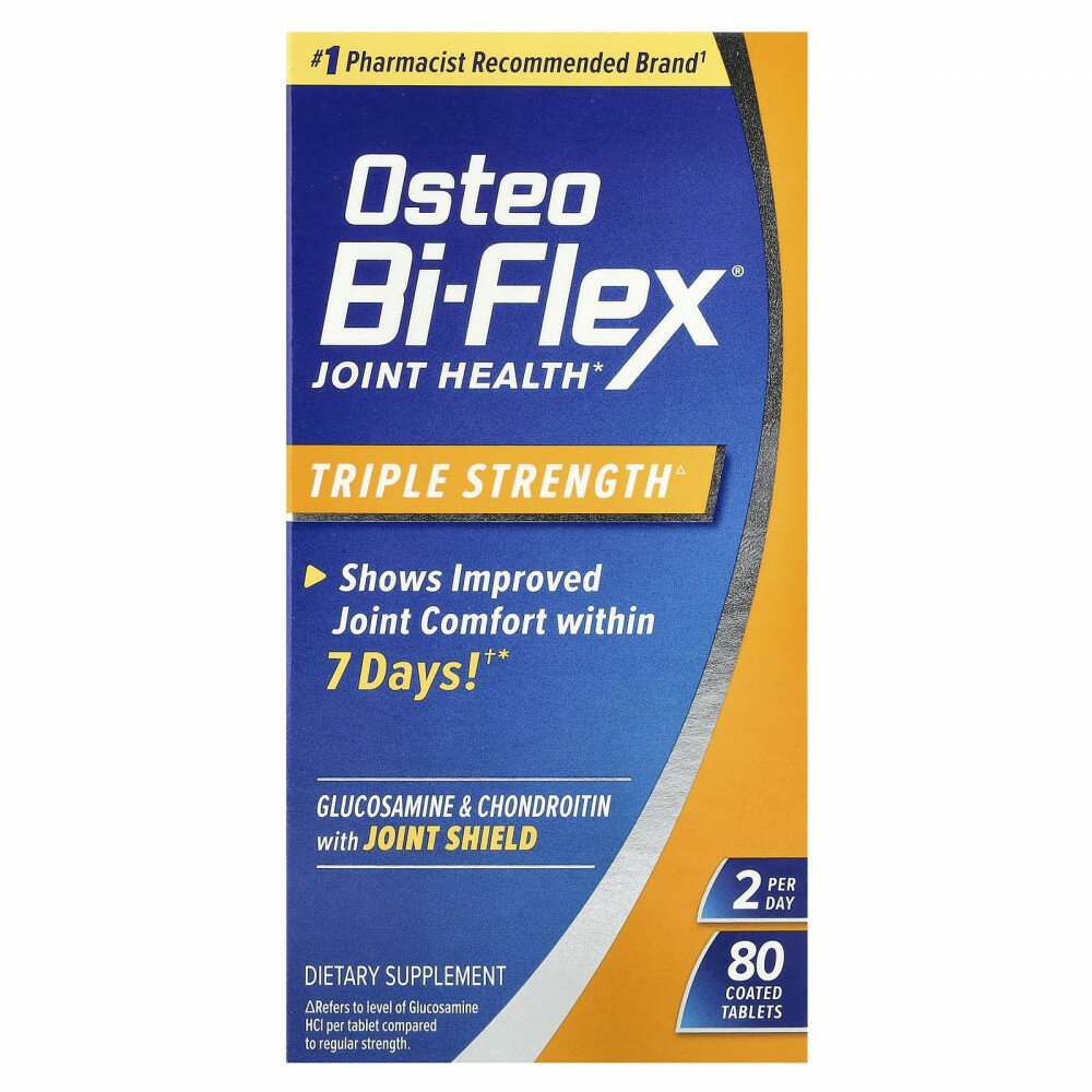 Osteo Bi-Flex, Joint Health, тройная сила, 80 таблеток, покрытых оболочкой