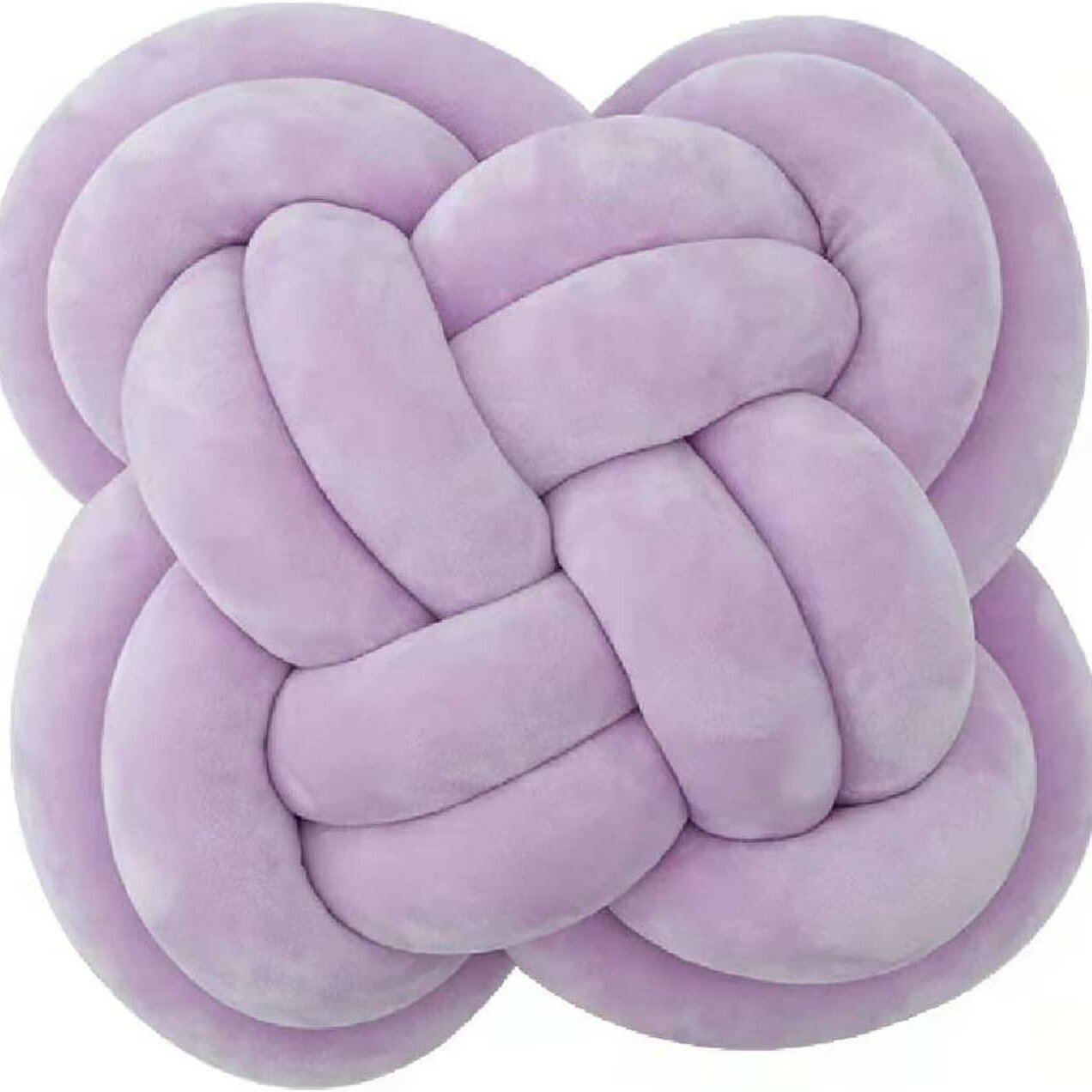 Трансграничная декоративная подушка Amazon из однотонной ткани с узлами, датская подушка с китайским узлом для дивана, кровати, эркера.