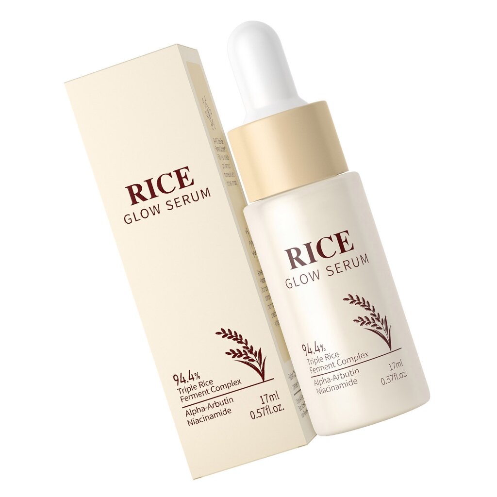 Натуральная Рисовая Сыворотка Жидкая 17 мл Быстро Впитывается Для Дневного И Ночного Применения