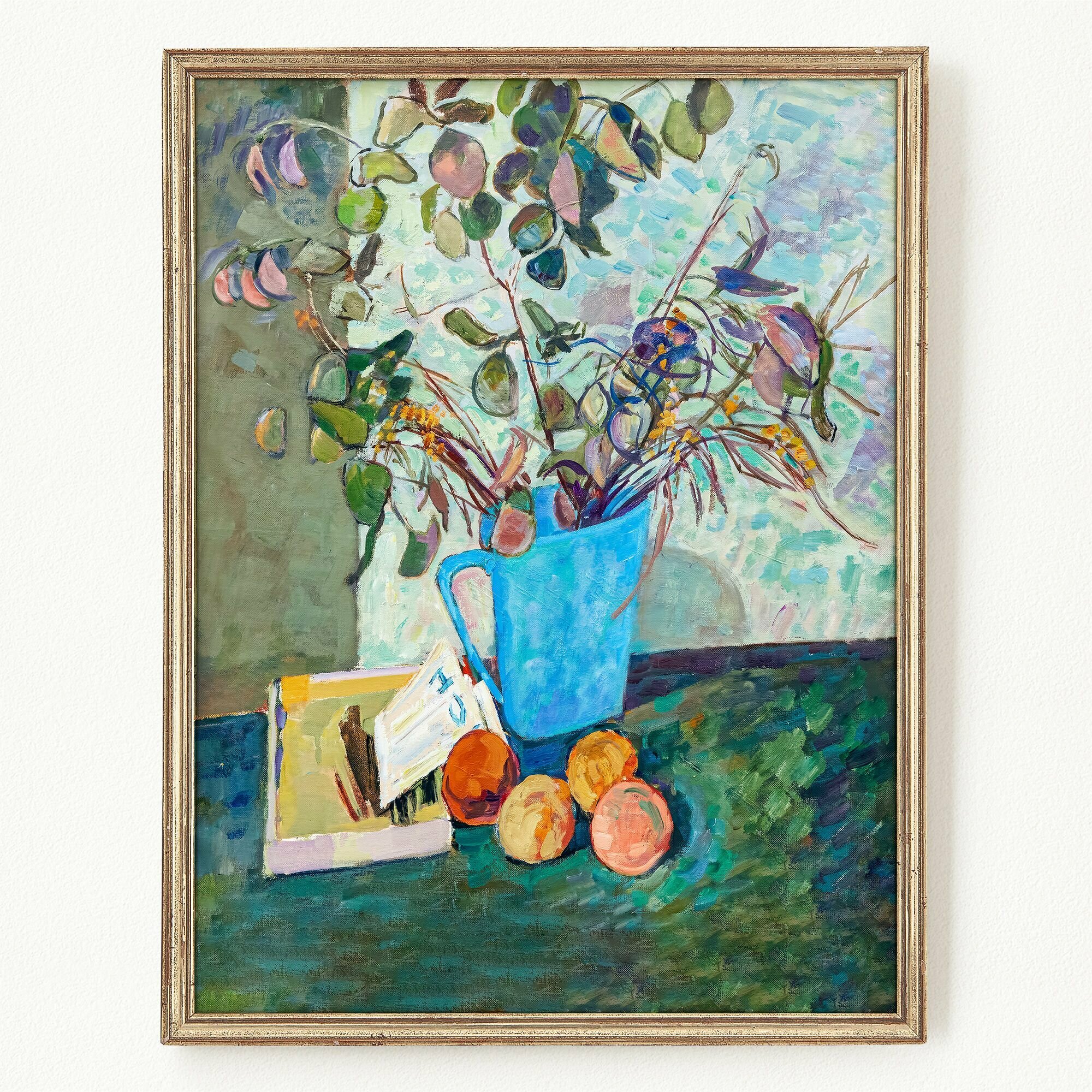 Постер "Натюрморт с синим кувшином - Аксель Нильссон", 40х60 см (без рамки)