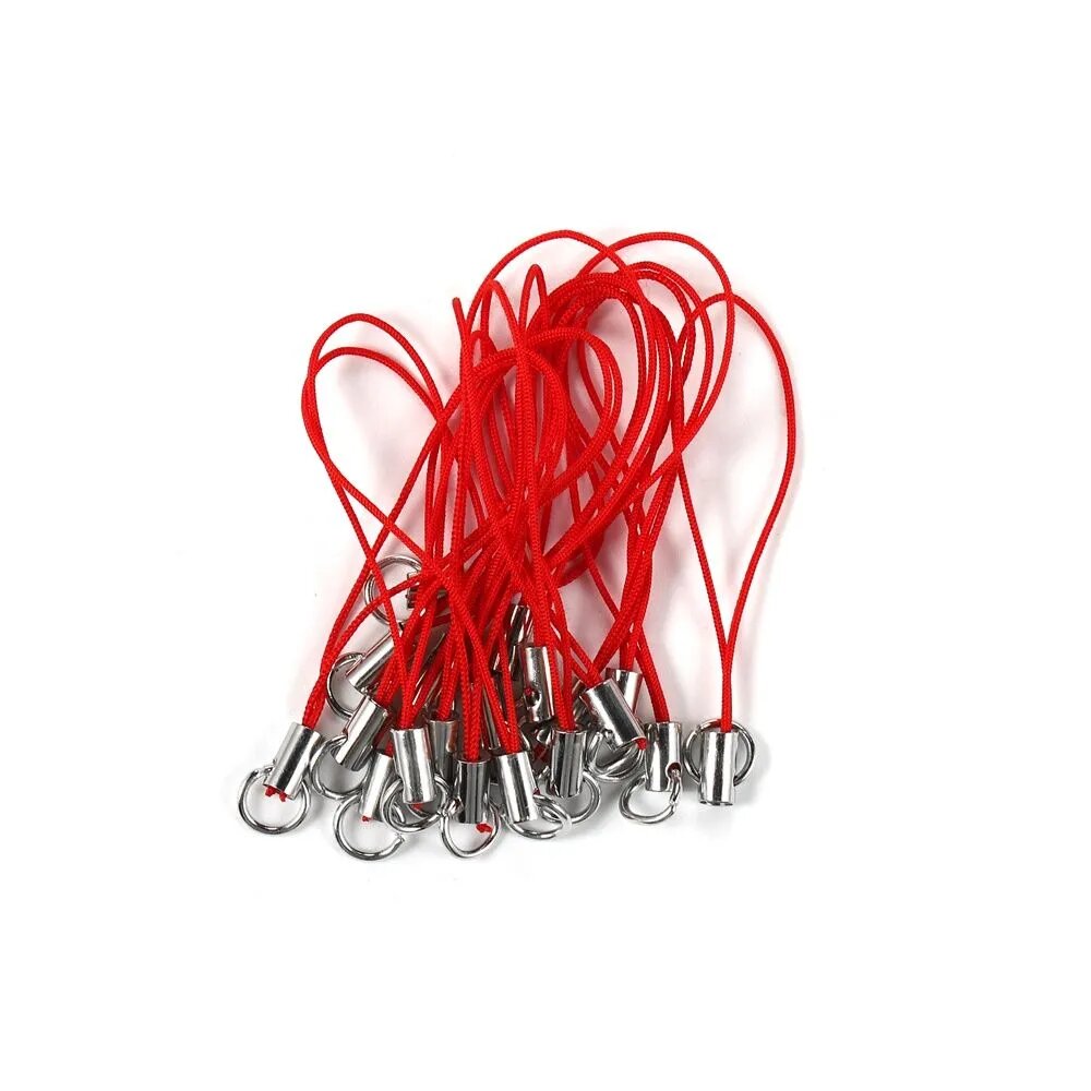 Шнурок для флешки, брелков, микс с кольцом 20 шт