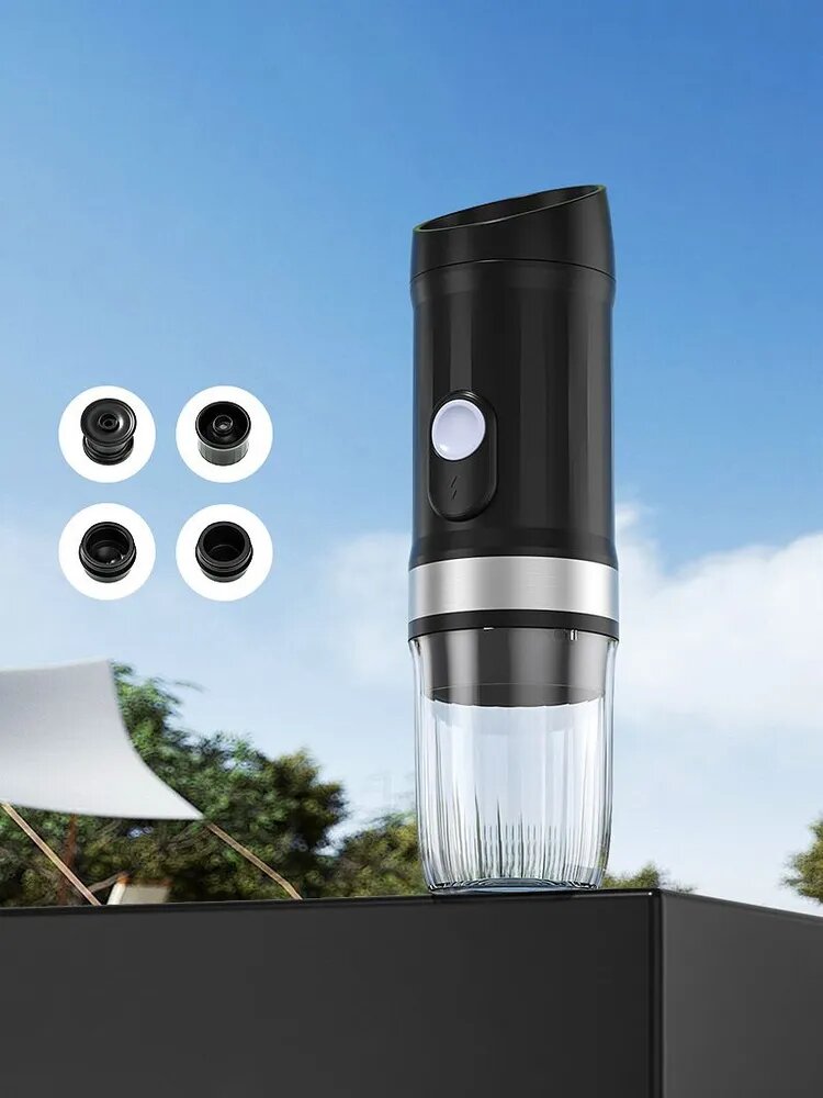 Кофеварка PP-KC01274-251107M-25, черная, портативная для путешествий