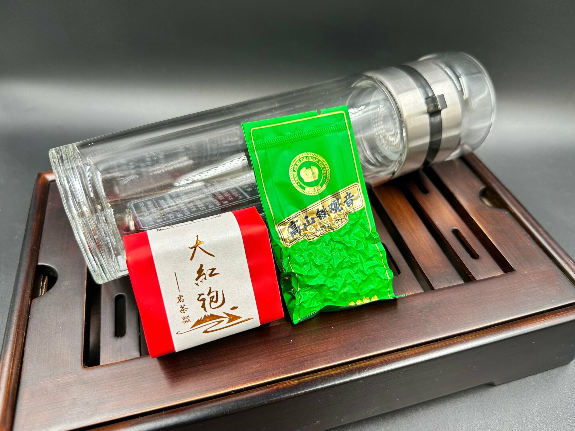 Набор китайского порционного чая+ заварочная бутылка, колба для заваривания чая, 350 мл.