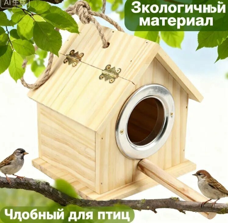 Гнездо для разведения попугаев.