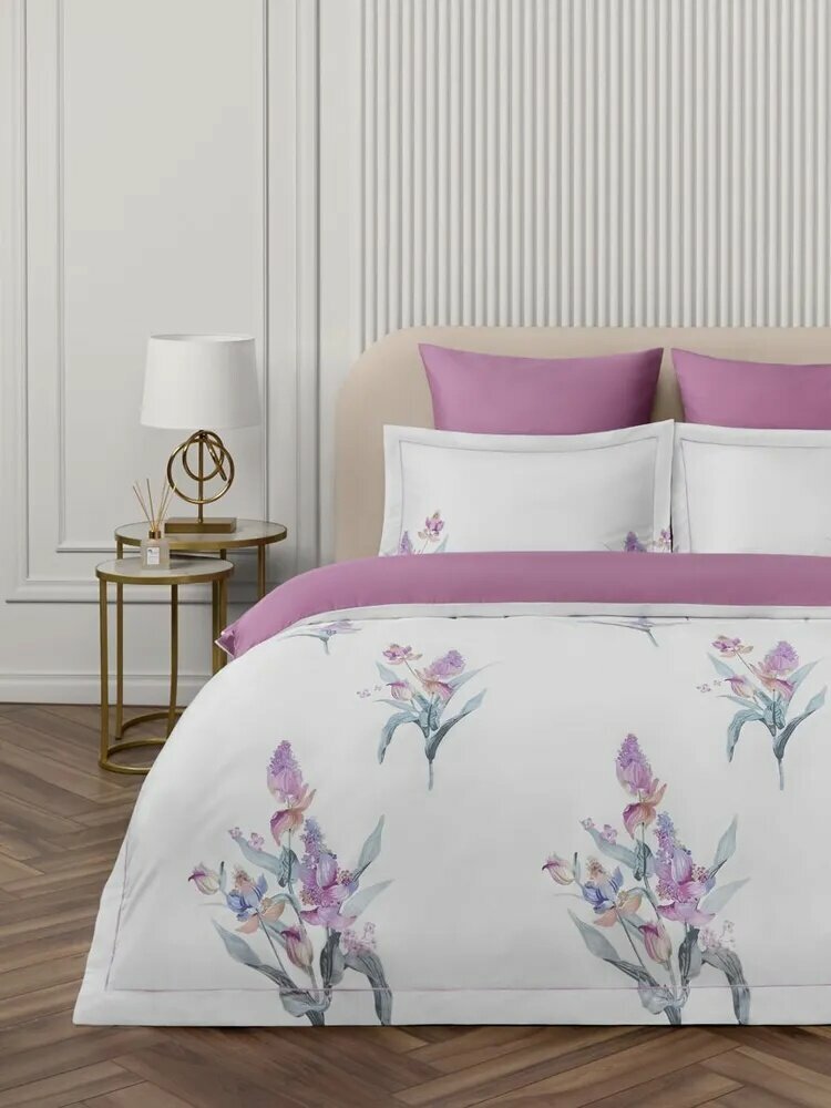 Комплект постельного белья, Сатин, Евро, наволочки 50x70