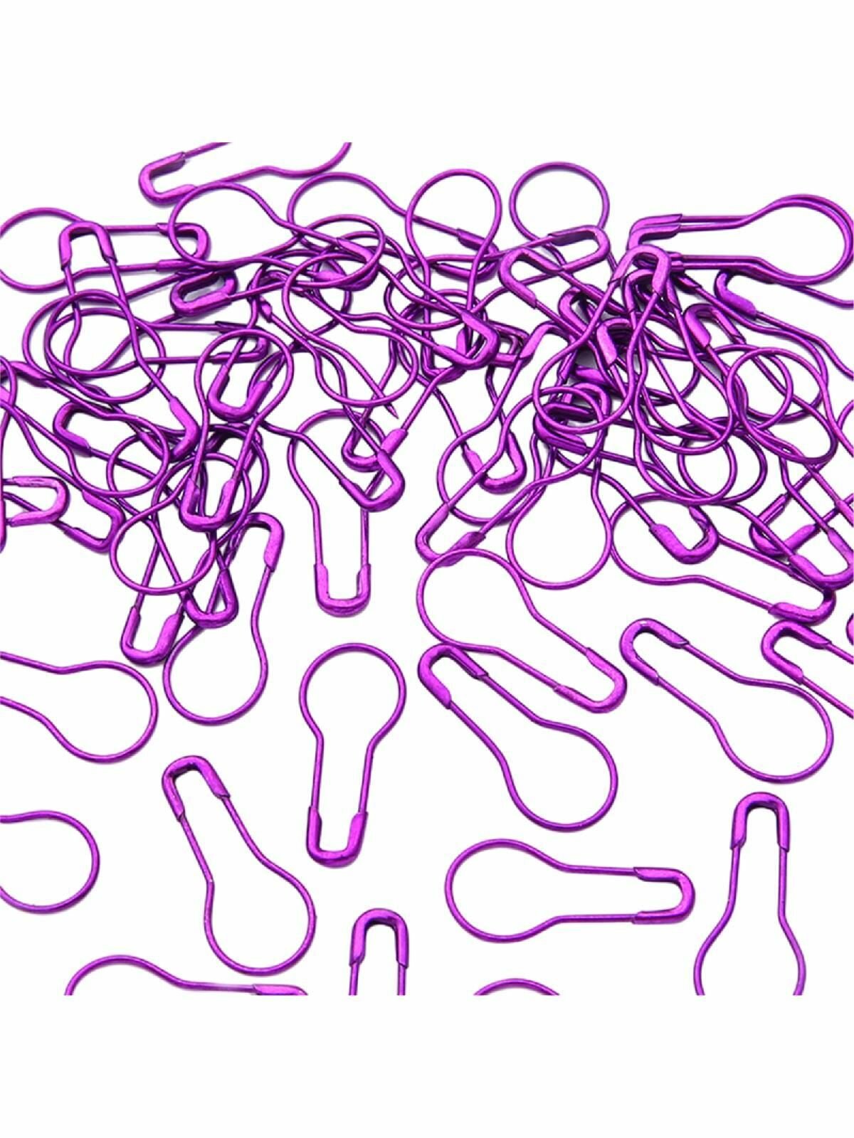 Металлические булавки-маркеры для вязания в форме тыквы, 100 шт, Фиолетовый