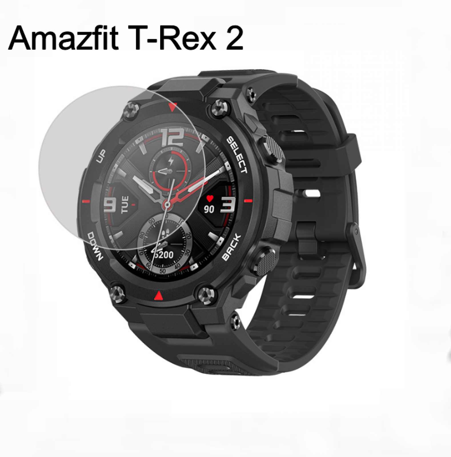 Защитная пленка MyPads Tape для умных часов Amazfit T-Rex 2 глянцевая, высококачественная