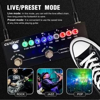 M-VAVE Cube Baby AC Процессор эффектов для акустической гитары, железный корпус, желтый — фото 1