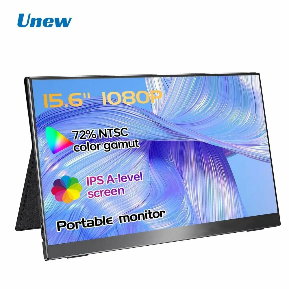 UNEW 15.6" Монитор 15.6-дюймовый портативный монитор, черный матовый