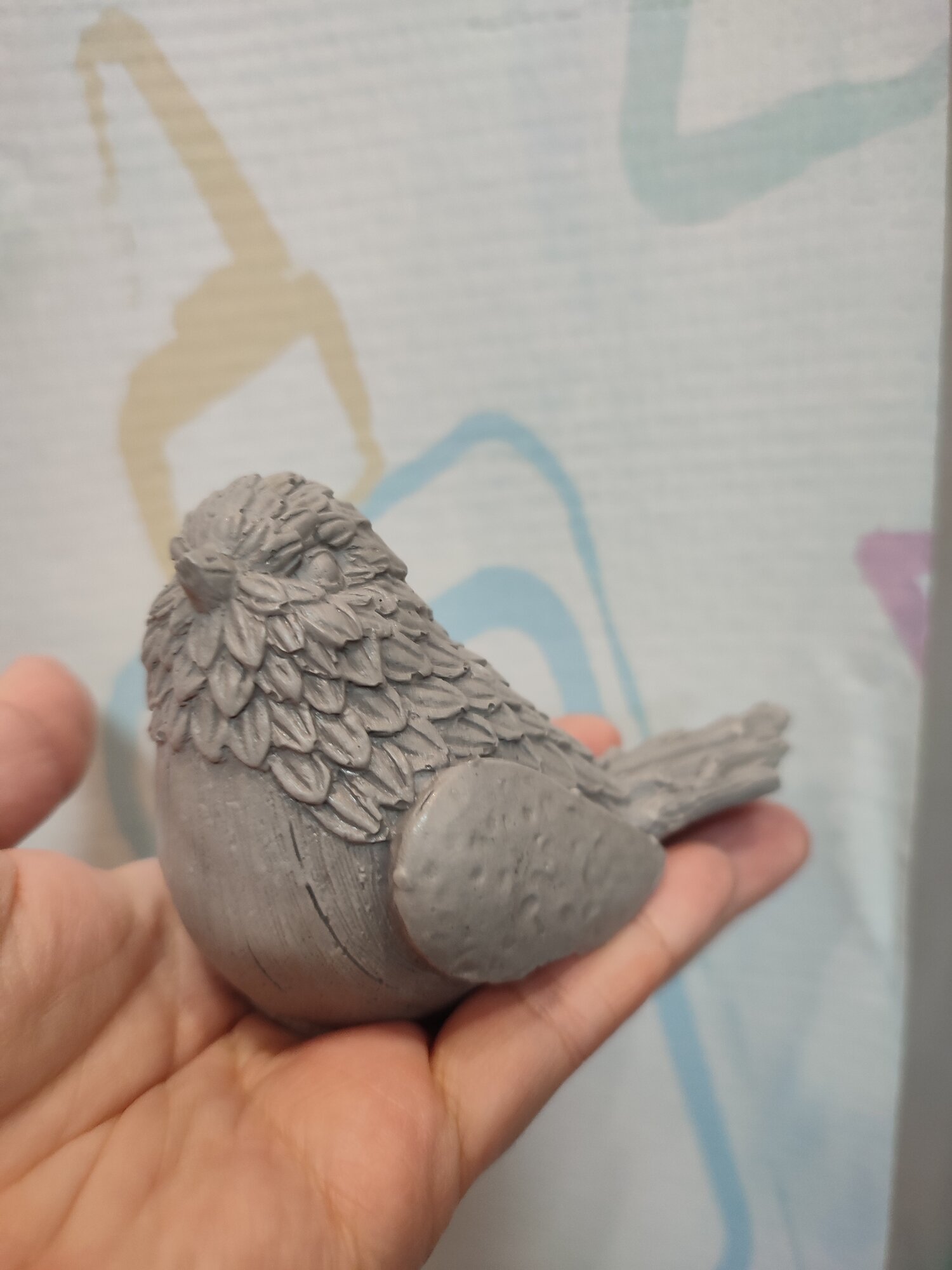 Фигурка гипсовая декоратив "воробей воробушек"