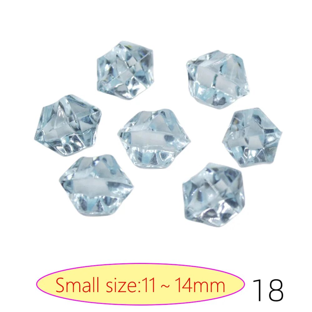 Акриловые ледяные камни для декора 100 шт. 14x11mm 100pcs8