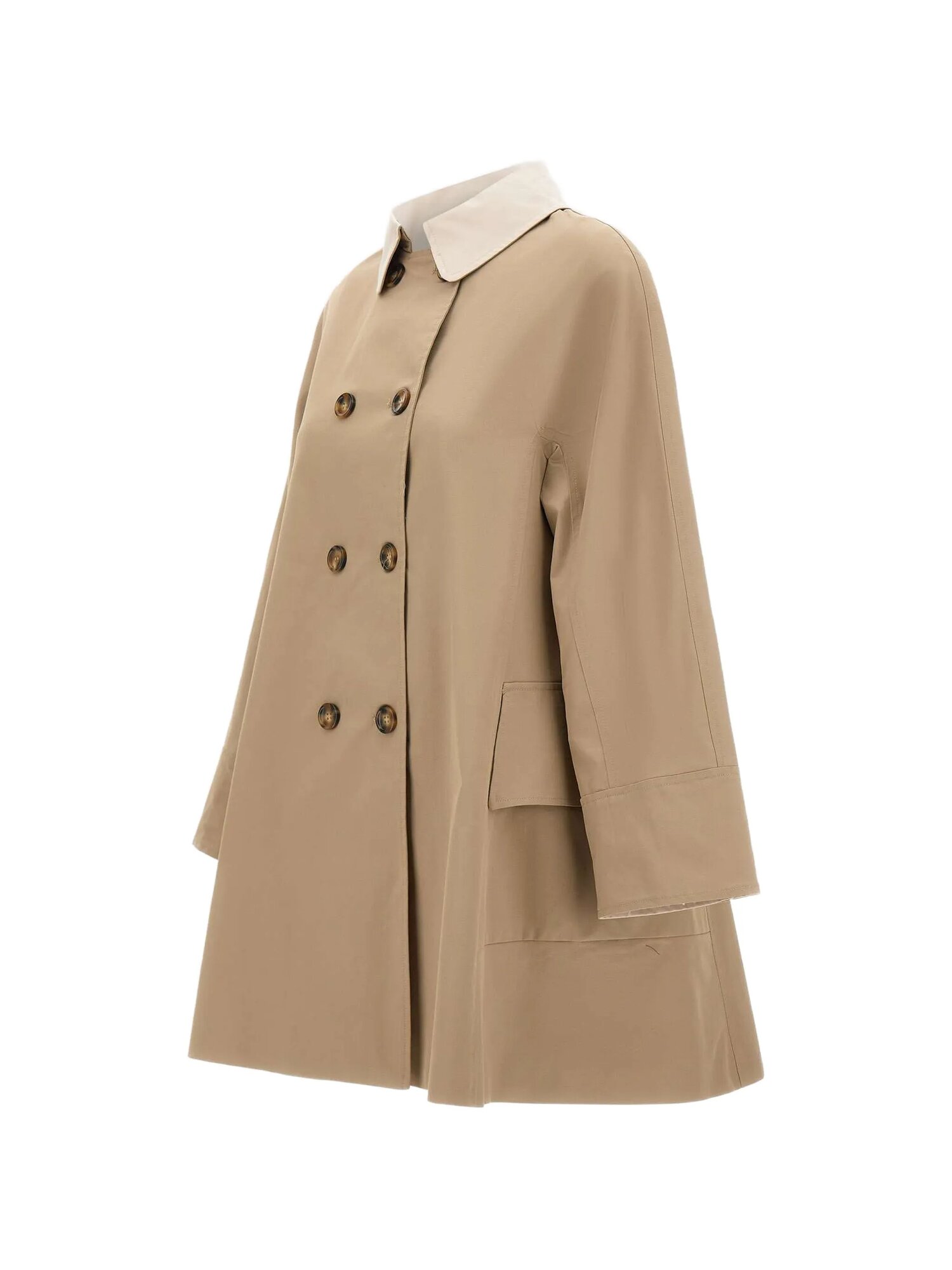 Пальто Elena Miro Double-breasted contrasting-collar coat, размер 42, разноцветный — фото 1